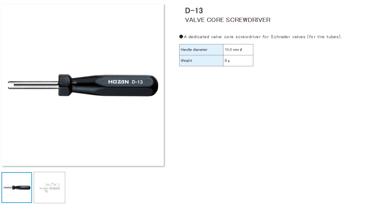 Ichiban Precision Sdn Bhd - Hozan - HOZAN VALVE CORE SCREWDRIVER